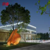 China Customer Logo Hat-Shaped Metal Sculpture for Park Landscape Stainless Steel Sculpture for sale
