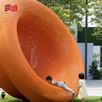 China Customer Logo Hat-Shaped Metal Sculpture for Park Landscape Stainless Steel Sculpture for sale