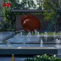 China Customer Logo Hat-Shaped Metal Sculpture for Park Landscape Stainless Steel Sculpture for sale