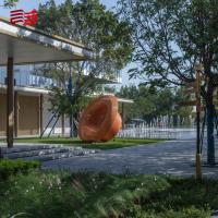 China Customer Logo Hat-Shaped Metal Sculpture for Park Landscape Stainless Steel Sculpture for sale