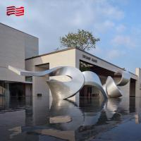China Modernistic Style Custom Shape Stainless Steel Sculptures for Courtyard Art Ornaments for sale