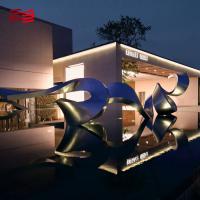 China Modernistic Style Custom Shape Stainless Steel Sculptures for Courtyard Art Ornaments for sale