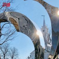 China Modernistic Style Large Outdoor Stainless Steel Abstract Sculpture for Art Decoration for sale