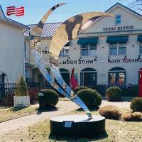 China Modernistic Style Large Outdoor Stainless Steel Abstract Sculpture for Art Decoration for sale