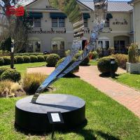 China Modernistic Style Large Outdoor Stainless Steel Abstract Sculpture for Art Decoration for sale