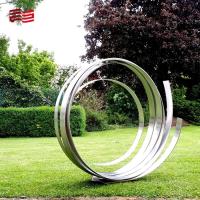 China Contemporary Stainless Steel Abstract Sculpture for Large Urban Spaces by Mirror Craft for sale