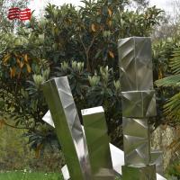 China Artistic Installation Large Outdoor Abstract Stainless Steel Sculpture for Home Decor for sale