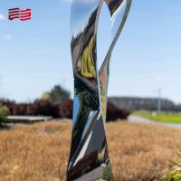 China Large Mobius H6 Stainless Steel Sculpture Abstract Outdoor Art for Contemporary Decor for sale