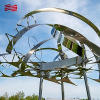 China Custom Shape Mirror Craft Abstract Stainless Steel Sculpture for Outdoor Decoration for sale
