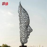 China Hand-forged Outdoor Stainless Steel Sculpture Custom Color Large and Abstracted Art for sale