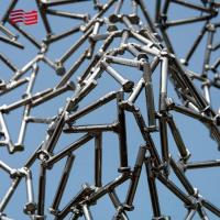 China Hand-forged Outdoor Stainless Steel Sculpture Custom Color Large and Abstracted Art for sale
