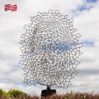 China Hand-forged Outdoor Stainless Steel Sculpture Custom Color Large and Abstracted Art for sale