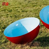 China Art Decoration Singing Bowl Cerulean Sky Medium Blue Stainless Steel Outdoor Sculpture for sale