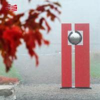 China Stainless Steel Outdoor Abstract Sculpture with Customized Logo and Modern Design for sale
