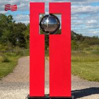 China Stainless Steel Outdoor Abstract Sculpture with Customized Logo and Modern Design for sale