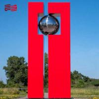 China Stainless Steel Outdoor Abstract Sculpture with Customized Logo and Modern Design for sale