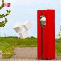 China Stainless Steel Outdoor Abstract Sculpture with Customized Logo and Modern Design for sale