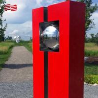 China Stainless Steel Outdoor Abstract Sculpture with Customized Logo and Modern Design for sale