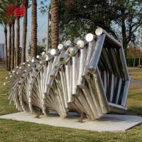 China Custom Printing Metal Sculpture Blue Stainless Steel Outdoor Winding Water Pipe Structure for sale