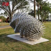 China Custom Printing Metal Sculpture Blue Stainless Steel Outdoor Winding Water Pipe Structure for sale