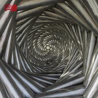 China Custom Printing Metal Sculpture Blue Stainless Steel Outdoor Winding Water Pipe Structure for sale