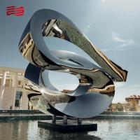 China European Style Outdoor Twisted Spiral Structure Sculpture with Polished Mirror Finish for sale