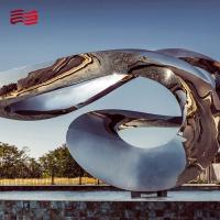 China European Style Outdoor Twisted Spiral Structure Sculpture with Polished Mirror Finish for sale