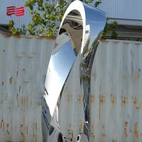 China Custom Print Method Metal Abstract Sculpture Polished Mirror Circle Outdoor Sculpture for sale