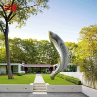 China Custom Printing Large Stainless Steel Wing Sculpture for Artistic Installation Theme for sale