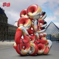 China Custom Printing SCULPTURE Abstract Intertwining Metal Sculpture with Complex Structure for sale