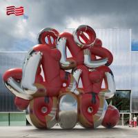 China Custom Printing SCULPTURE Abstract Intertwining Metal Sculpture with Complex Structure for sale