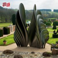 China Customer Logo Steel Outdoor Sculpture Polished Mirror Finish with Spiraling Structure for sale