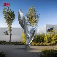 China Customer Logo Steel Outdoor Sculpture Polished Mirror Finish with Spiraling Structure for sale