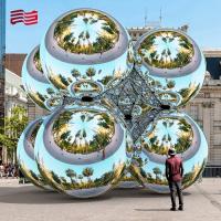 China Commercial Square Metal Sculpture Polishing Mirror Design with Custom Print Method for sale