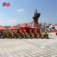China Metal Giant Figure Sculpture Cao Cao Red Copper Statue Square Sculpture Customizable for sale