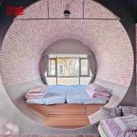China Cement pipes transformed magnificently  the culvert pipe room hotel amazes the scenic area for sale