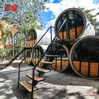 China Creative transformation of cement pipes  the culvert pipe room hotel stands out uniquely in the scenic area for sale
