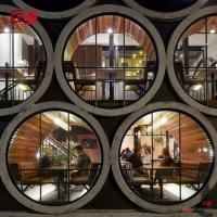 China The culvert pipe room hotel  the magical accommodation space transformed from cement pipes for sale