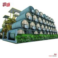China Witness the transformation of cement pipes  experience the charm of the culvert pipe room hotel for sale