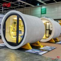 China Witness the transformation of cement pipes  experience the charm of the culvert pipe room hotel for sale