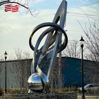 China Large Stainless Steel Outdoor Sculptures Boasting Magnificent Forms Transform Ordinary Landscapes Into Extraordinary One for sale