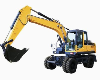 China XE150WB Wheeled Hydraulic Excavator 14,000kg Operating Weight with 0.58m³ Bucket Capacity CE Certified for sale