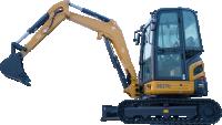 China XE27U Mini Excavator with 20.7 HP Kubota Engine, Load Sensing Hydraulics & 75°/55° Boom Deflection for sale