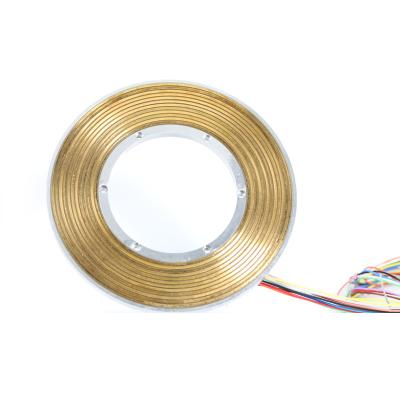 China 12 Circuits Electrical Pancake Slip Ring Transferring Power & Signal with φ60mm Bore for sale