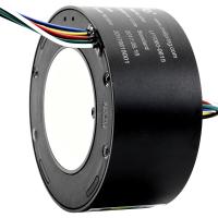 China 60mm ID Through Hole Slip Ring of 6 Circuits Transmitting 15A Per Wire for sale