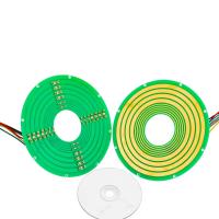 China 8 Circuits Pancake Slip Ring Transmitting 12A Current and 100M Ethernet Signal for sale