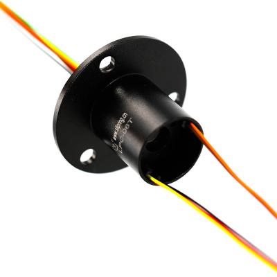 China Capsule Electrical Slip Ring with Through Hole 6 Circuits LPC-06T for sale