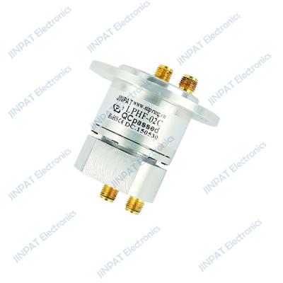 China RF Coaxial Rotary Joint Dual Channel Slip Rings IP40 with Compact Signal Slip Rings Speeds up to 50rpm for sale