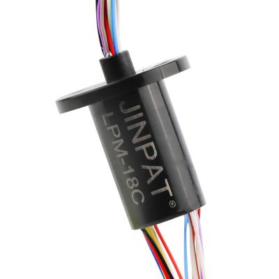 China 18 Circuits 250 Rpm Capsule Slip Ring with Gold to Gold Contact for Mechanical Arms and Biochemical Analyzers for sale