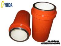 China Bimetal Liner Inner sleeve: high chromium alloy steel Outer sleeve: forged alloy steel Hardness: greater than 60HRC for sale